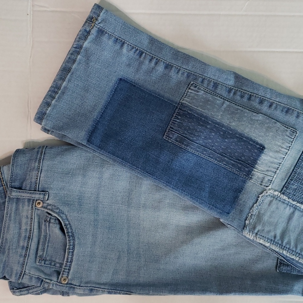 Logo | Women's Lavish Boyfriend Patchwork Jeans Sz 2 - Gem